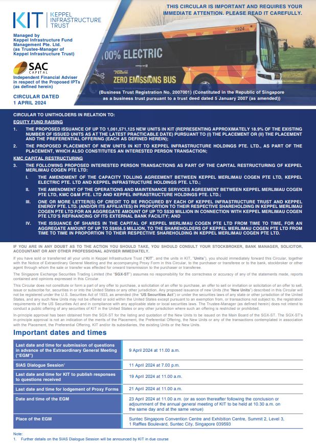 Publications | Keppel Infrastructure Trust