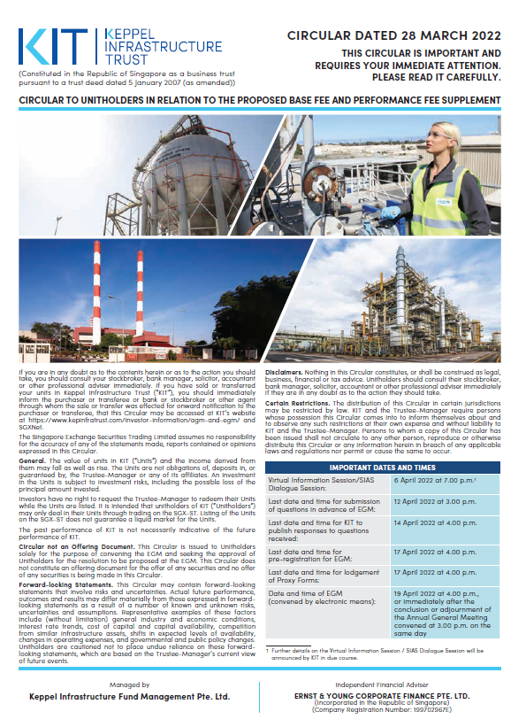 Publications | Keppel Infrastructure Trust